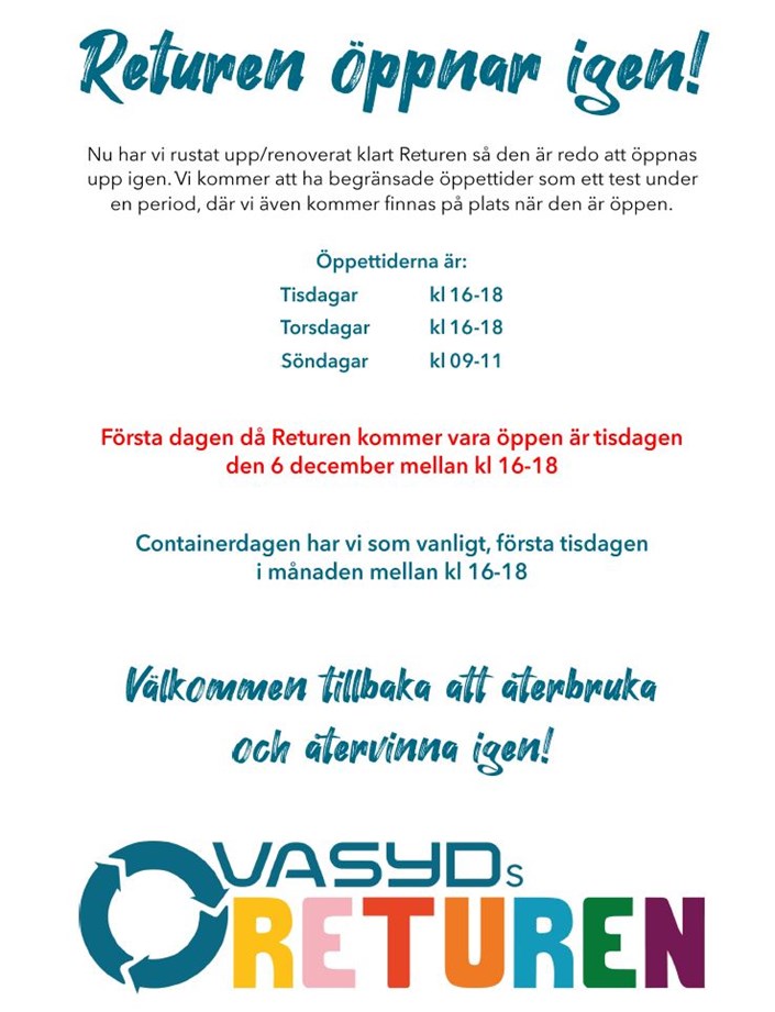 ReTuren öppnar igen