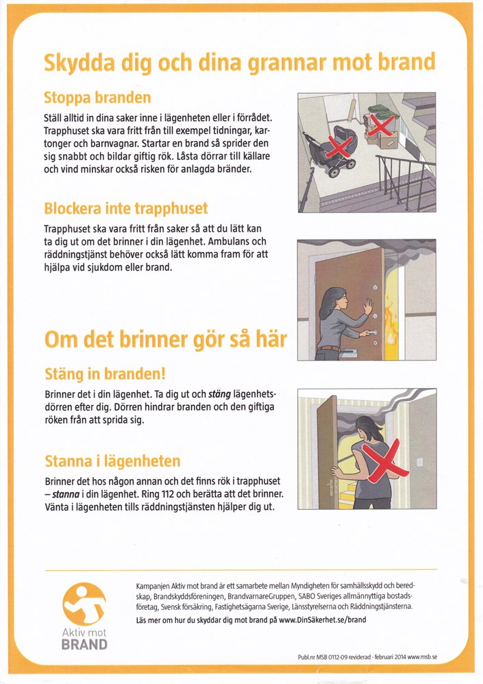 Skydda dig och dina grannar mot brand