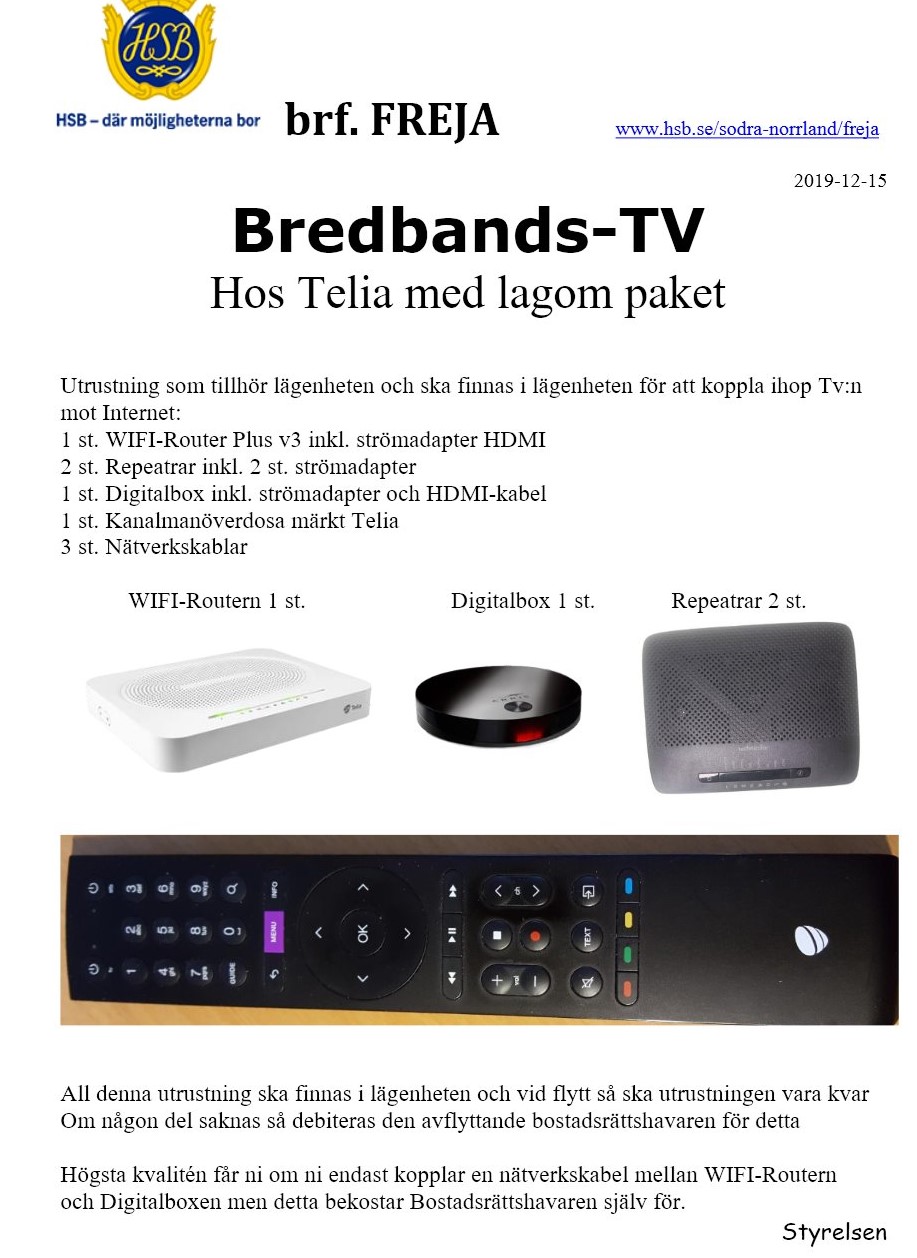 Bredband med internetanslutning på 100/100 inkl. IP-telefoni & IP-TV ...