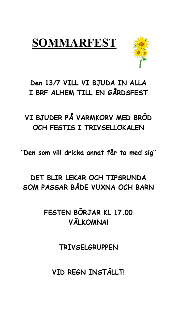 Sommarfest/Gårdsfest