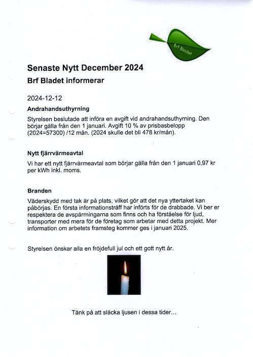 Senaste Nytt December 2024-2
