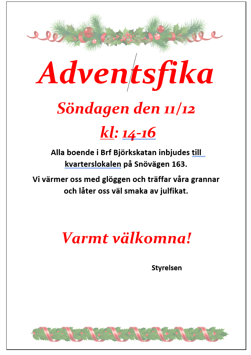 Adventsfika 11 december