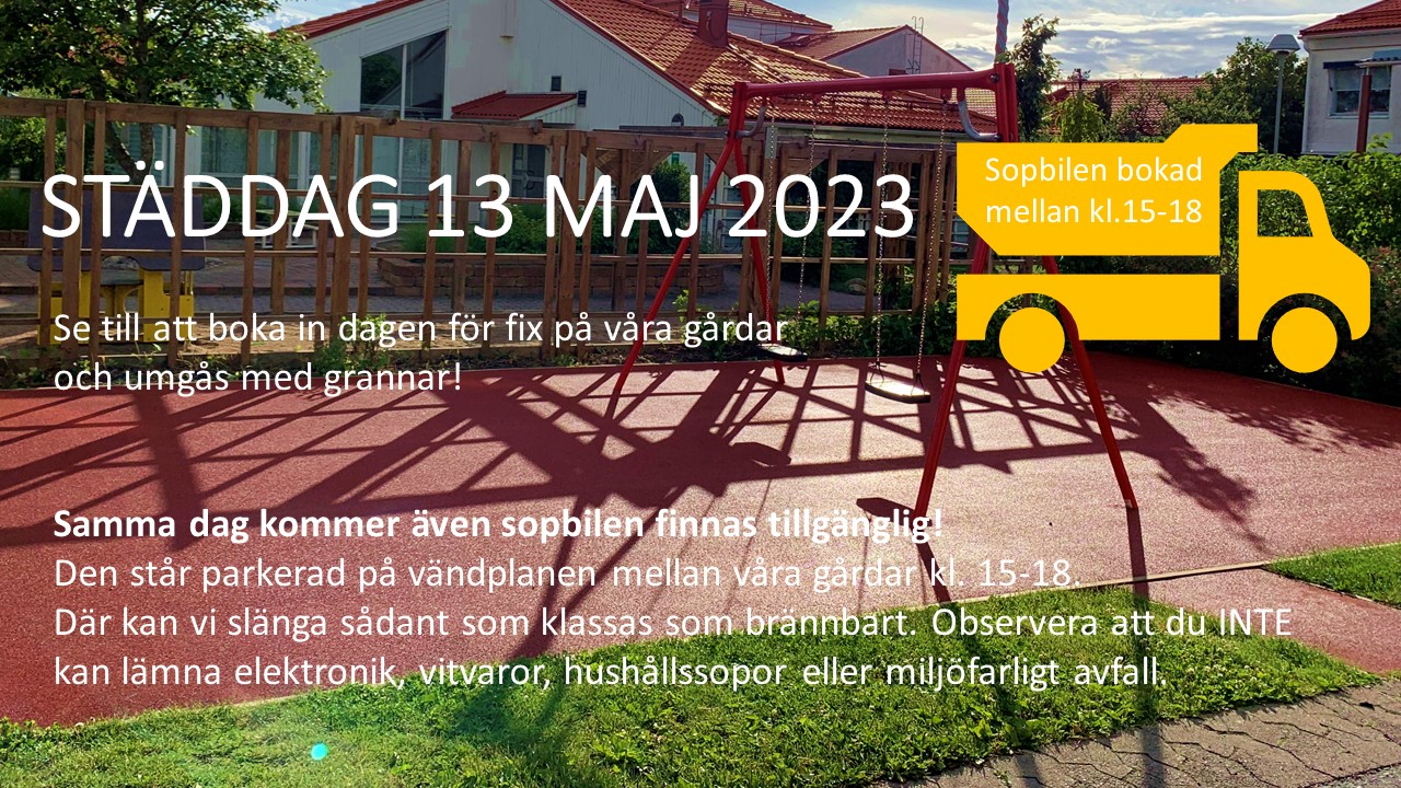 Dag för städ och fix: 13 maj 2023